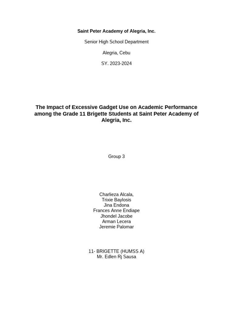 Performance Task in PR Group 3 | PDF | Wellness | Computers