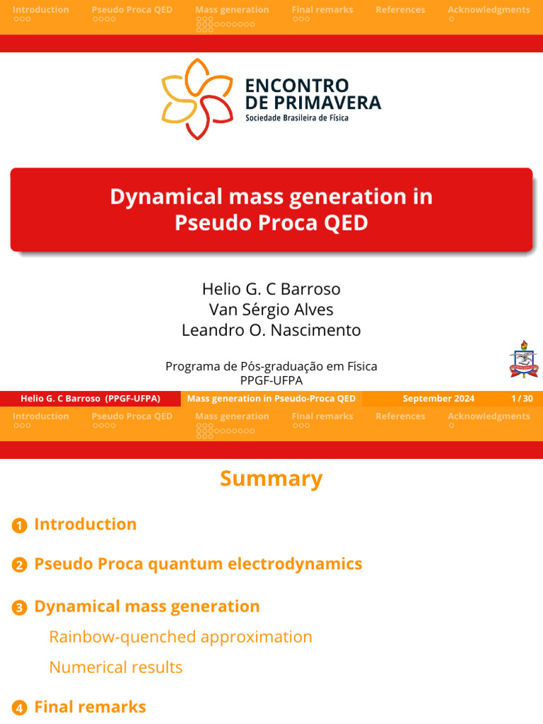 Dynamical Mass Generation in Pseudo-Proca QED | PDF | Quantum ...
