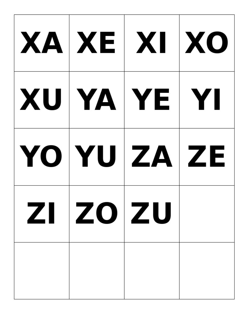 Xaxexixo Xuyayeyi Yoyuzaze Zizozu | PDF