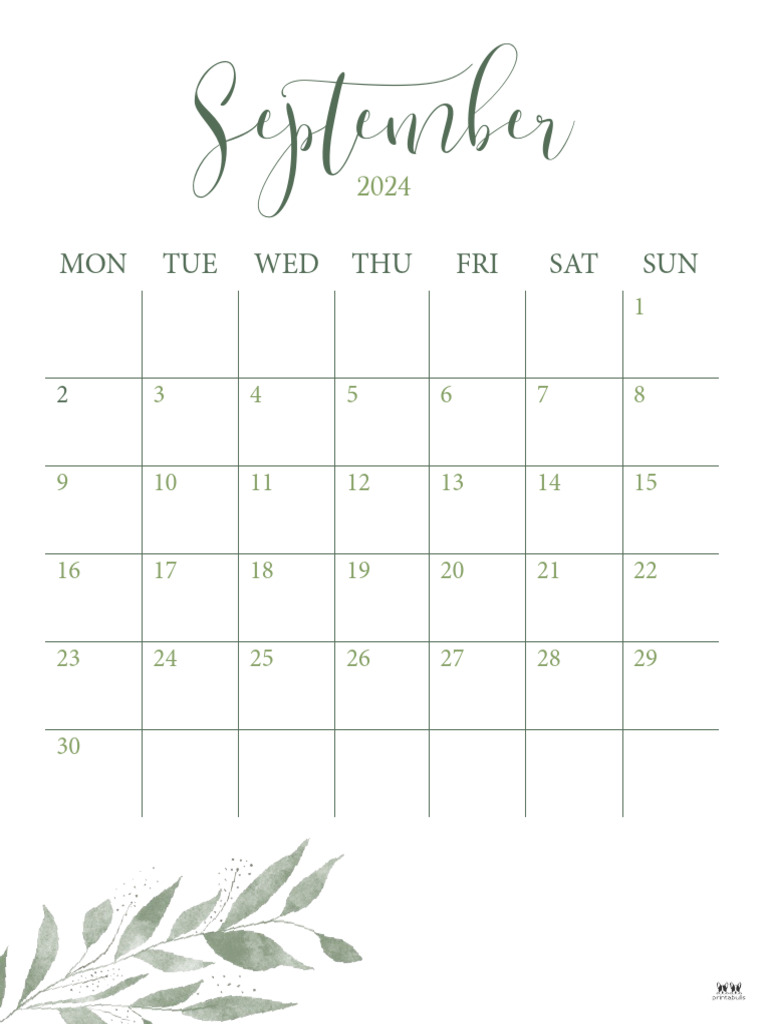 Printable September 2024 Calendar Style 27 | PDF