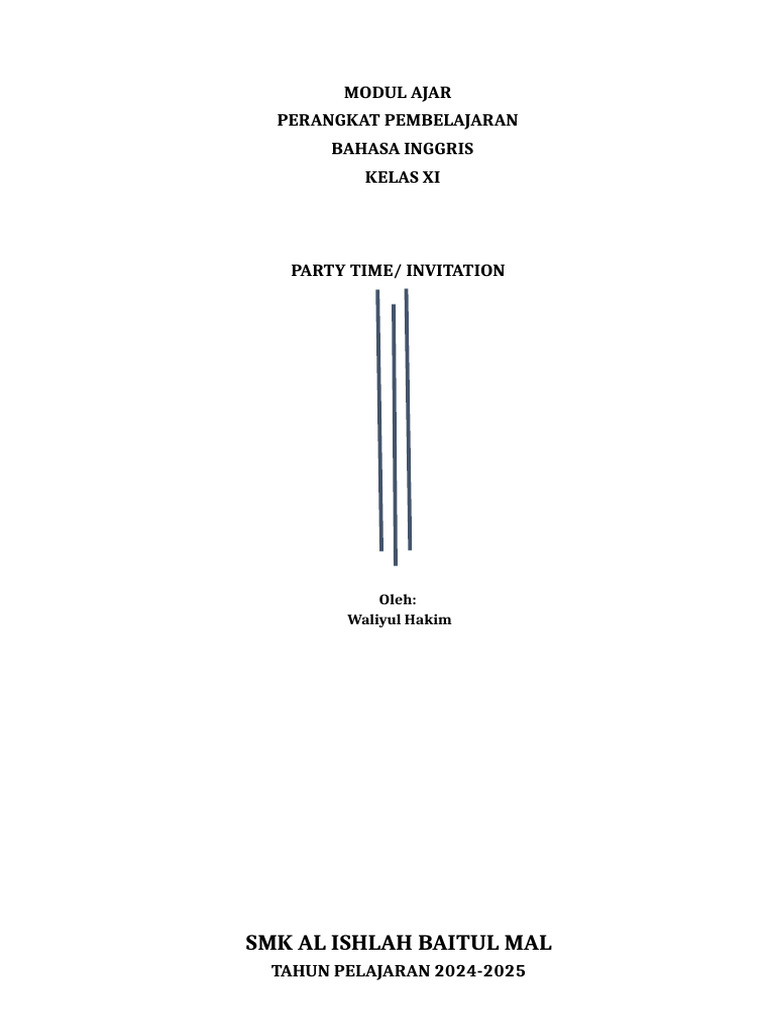 Modul Ajar Inggris Invitation Text Kelas XI | PDF | Karier ...