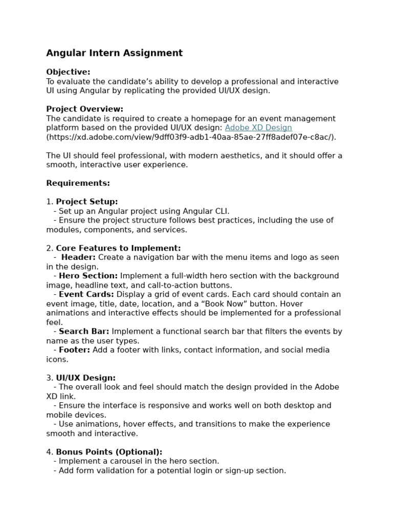 Angular Intern Assignment-1 | PDF | User Interface | Icon (Computing)