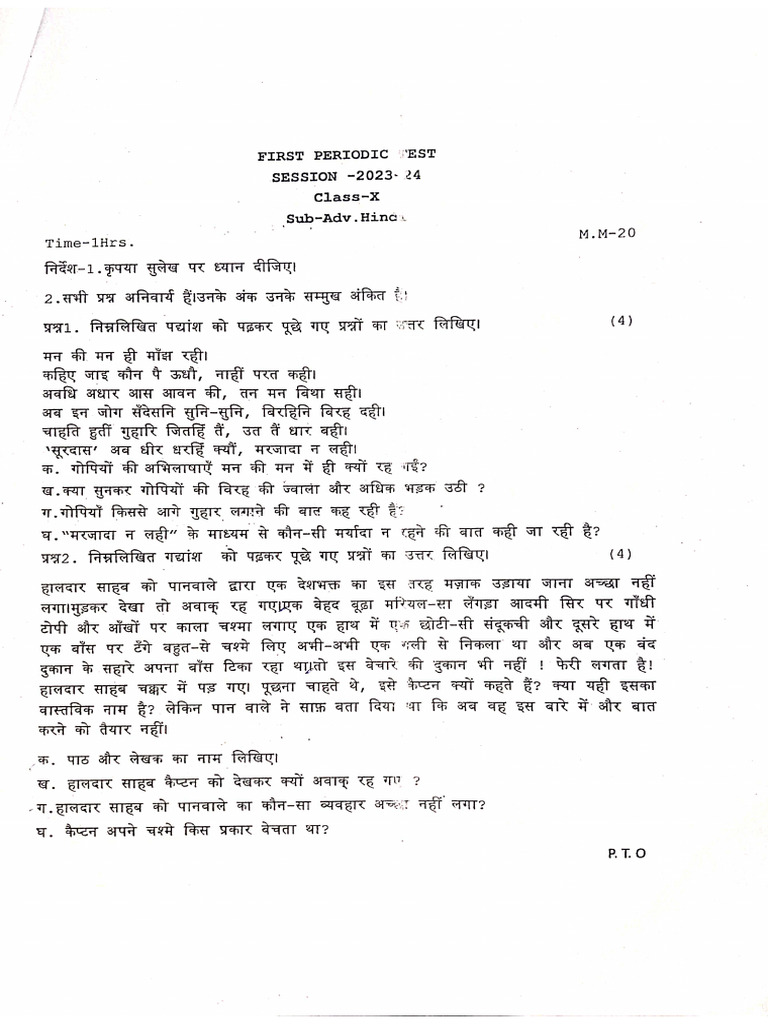 Advanced Hindi | PDF