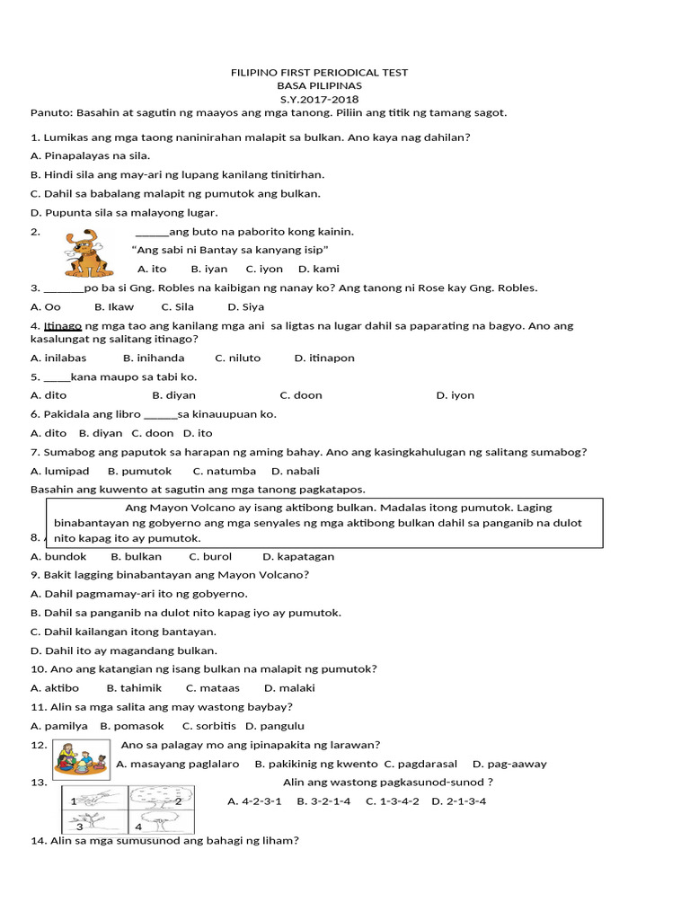 PT Filipino 3 q1 | PDF