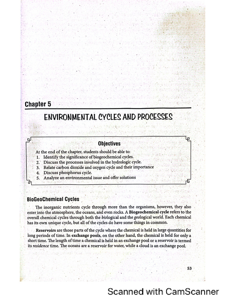 Chapter 5 Environmental Cycle and Process | PDF