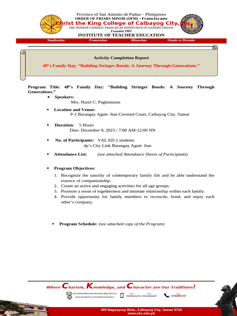 2023 Accomplishment Report Final | PDF | Wellness