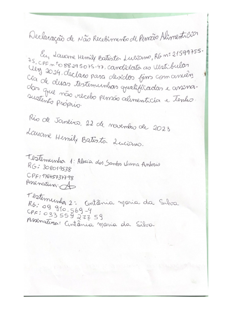 Sustento Próprio. | PDF