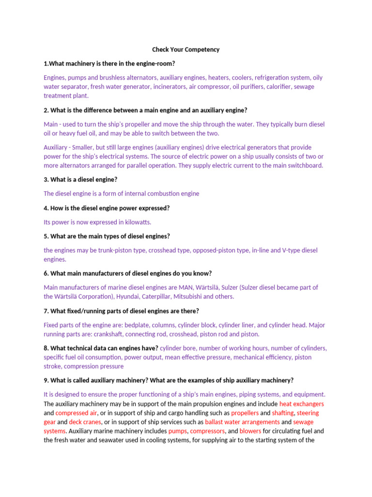 Check Your Competency | PDF | Pump | Engines