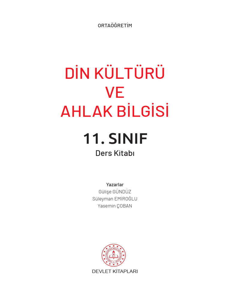 Din Kültürü VE Ahlak Bilgisi: 11. SINIF | PDF