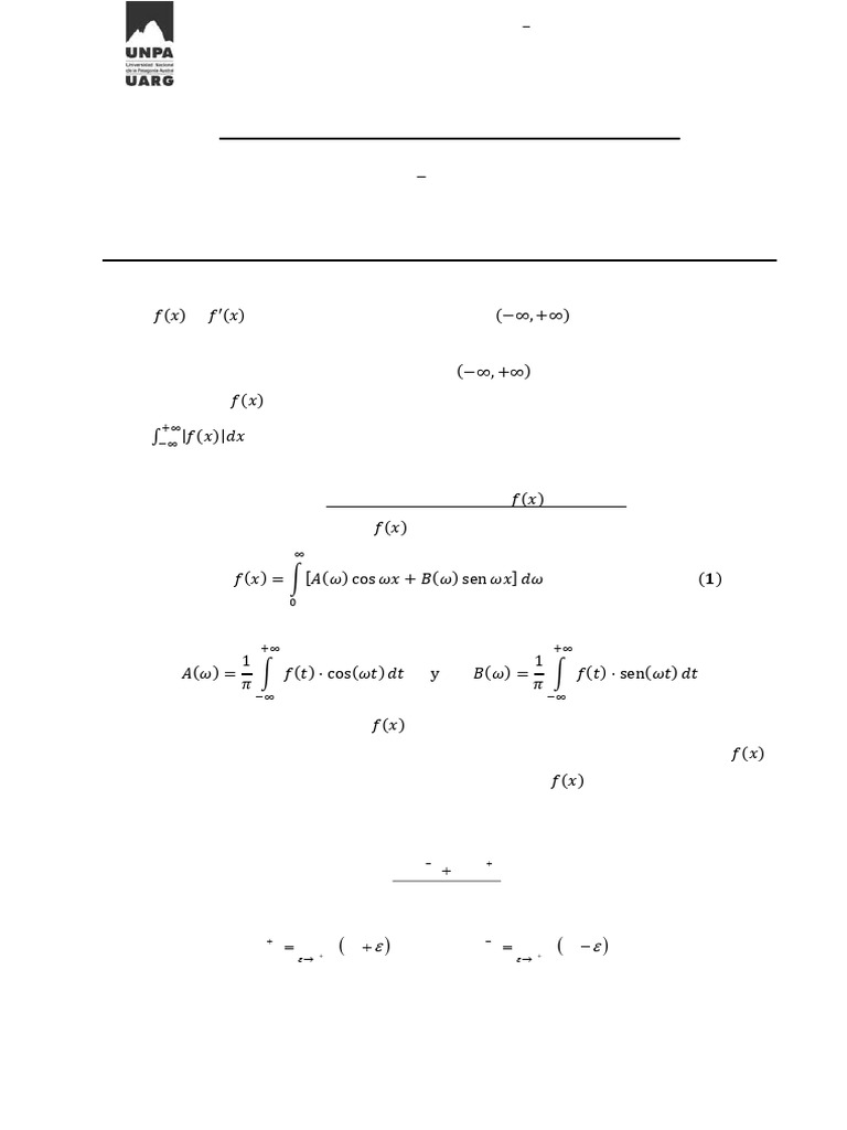 Resumen Teorico TP 13 2021 - INTEGRALES Y TRANSFORMADAS DE FOURIER | PDF | Integral ...