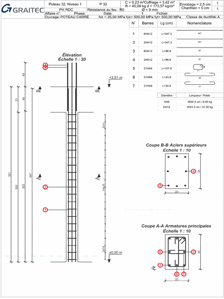 Poteau P1 | PDF