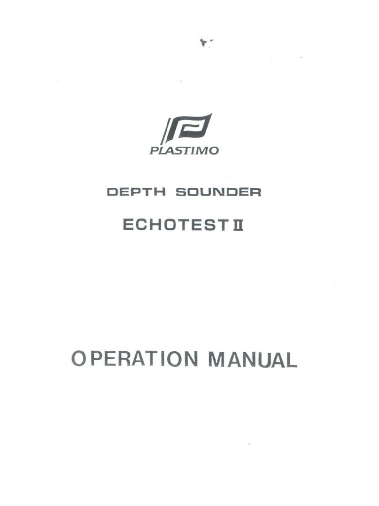 Operation Manual Echotest II | PDF