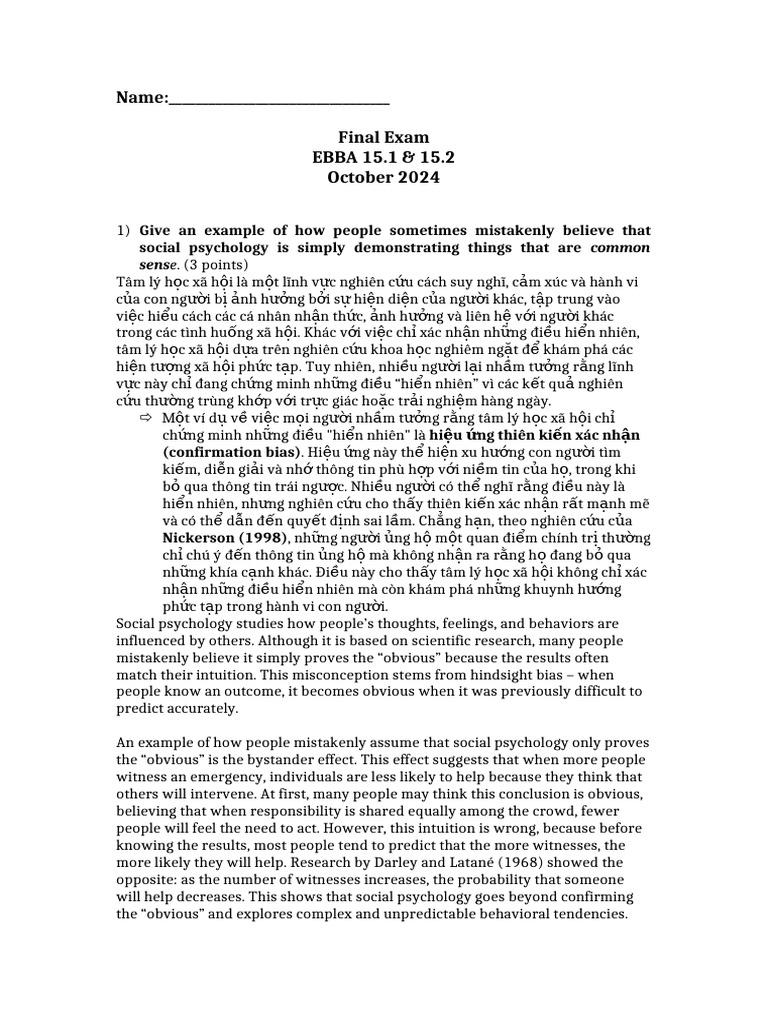 Final Exam Social | PDF