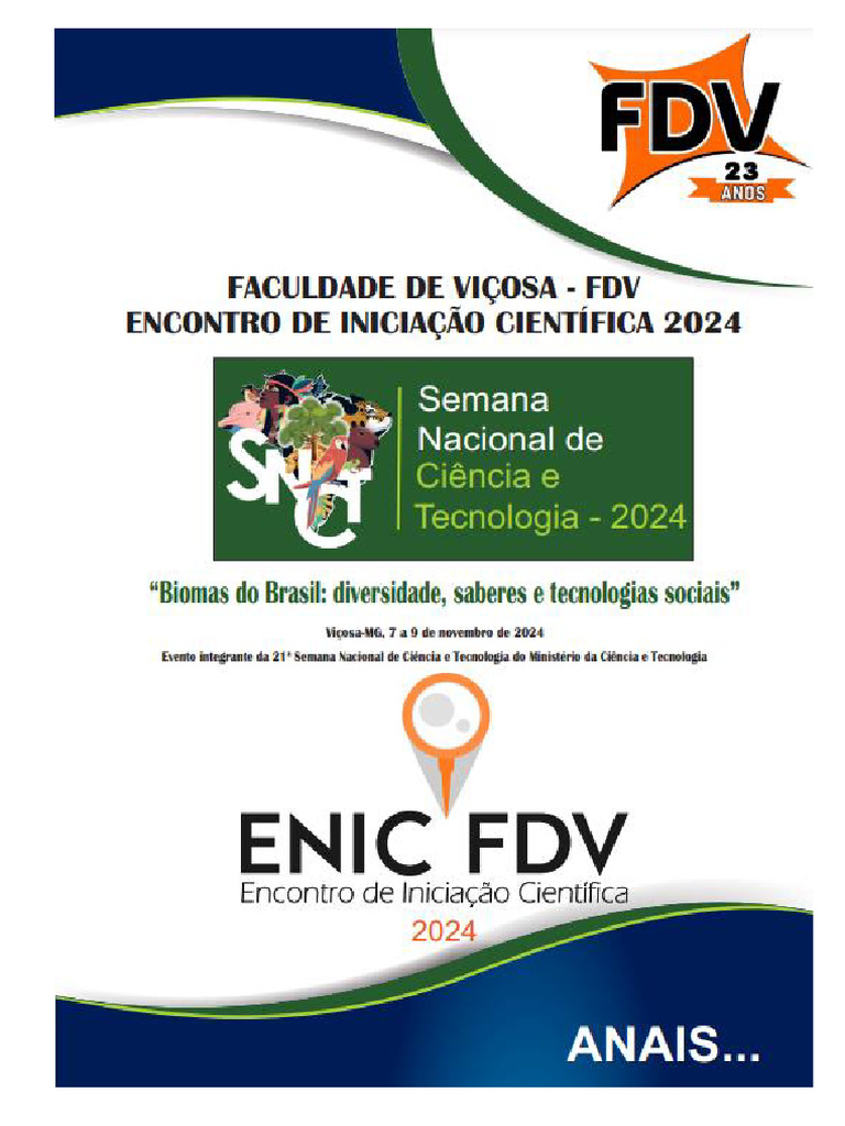 Livro Resumos ENIC FDV 2024 | PDF | Science | Brasil