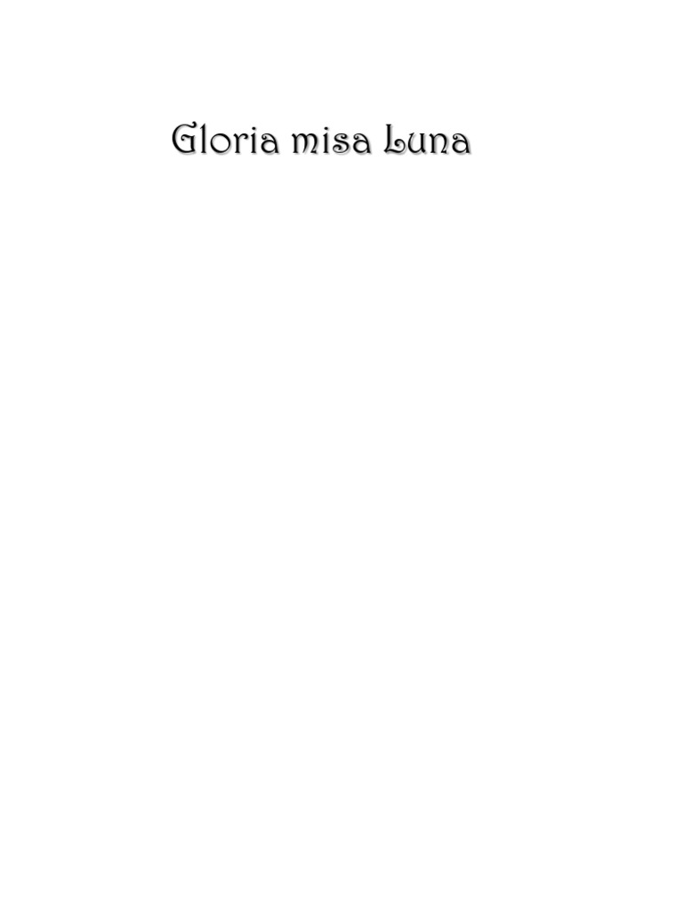 Gloria Misa Luna 2024 | PDF