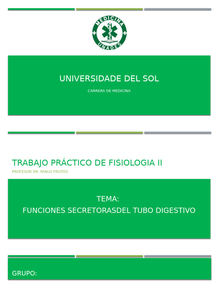 TP - FISIO2 | PDF | Estómago | Sistema digestivo humano
