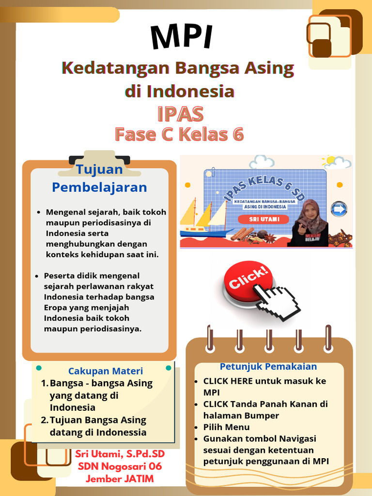 Tugas Akhir Pembatik 2024 Level 3 MPI Kedatangan Bangsa Asing Di Indonesia | PDF