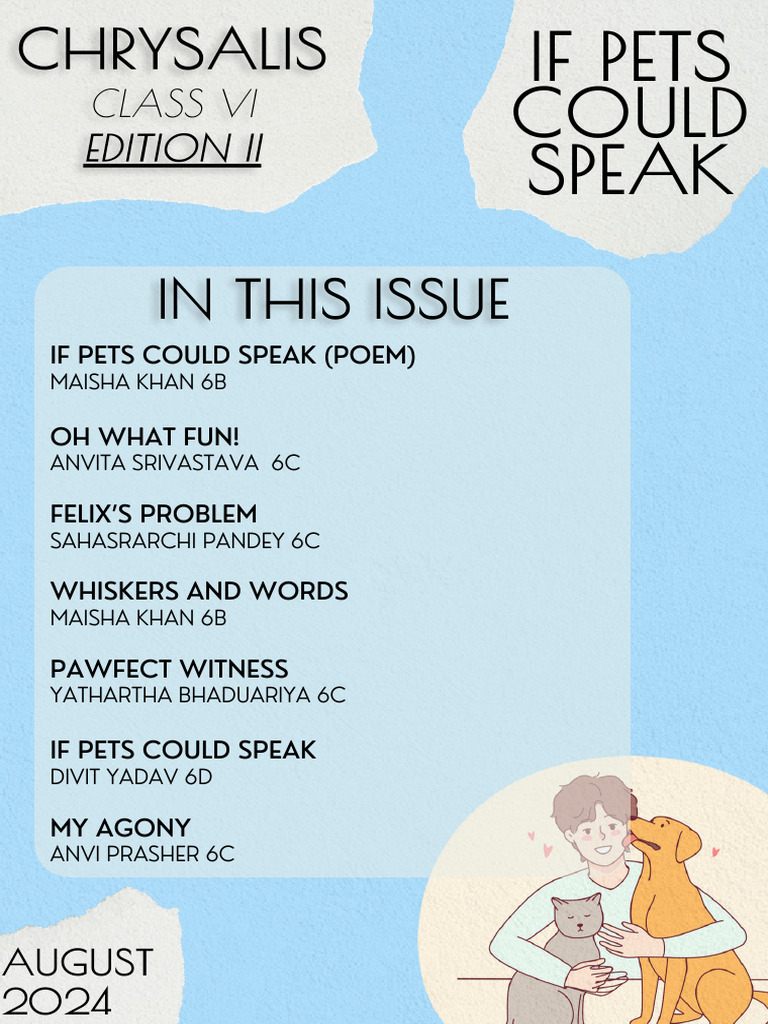 If Pets Could Speak: A Poetic Journey | PDF | Cats