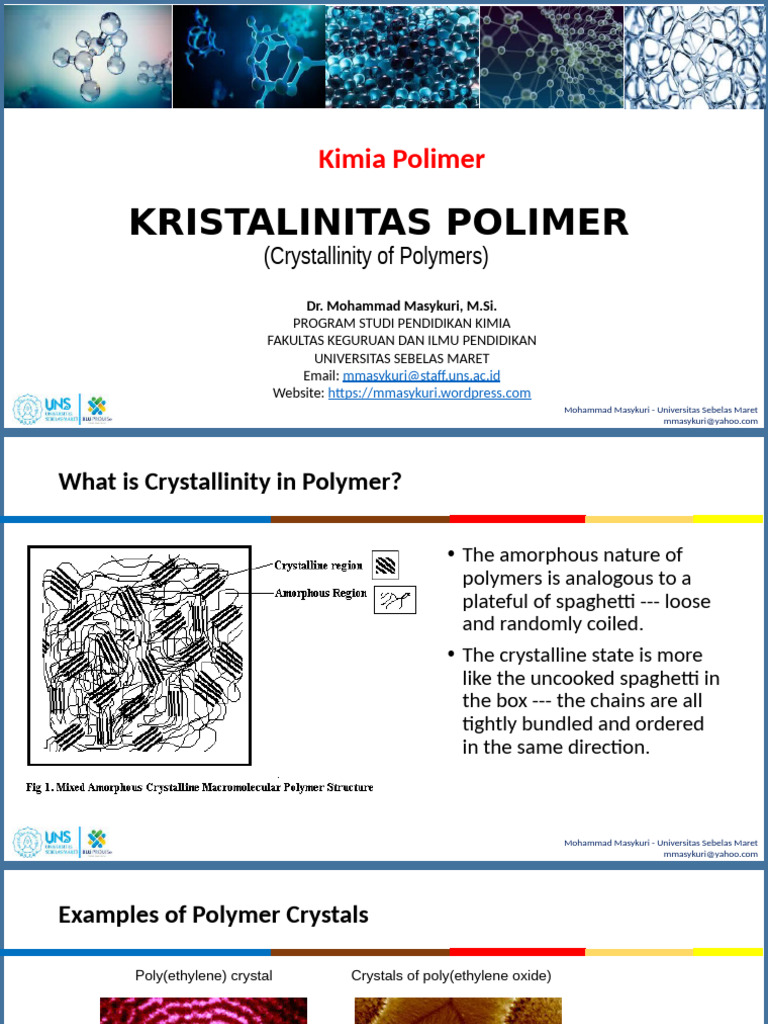 12 Kristalinitas Polimer | PDF | Polymers | Polyethylene