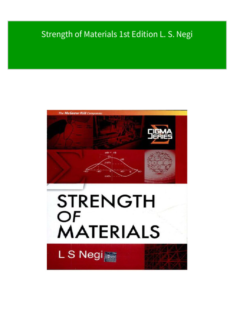 Instant Ebooks Textbook Strength of Materials 1st Edition L. S. Negi ... Instant Ebooks Textbook Strength of Materials 1st Edition L. S. Negi ...