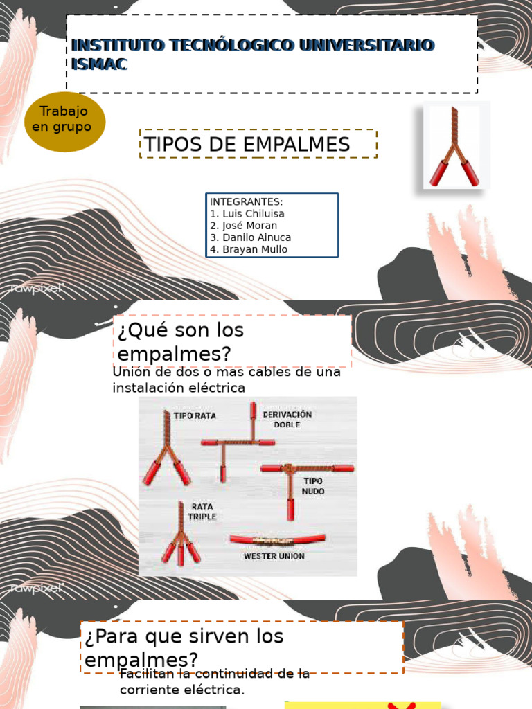 Tipos de Empalmes en Instalaciones Eléctricas | PDF | Tecnología