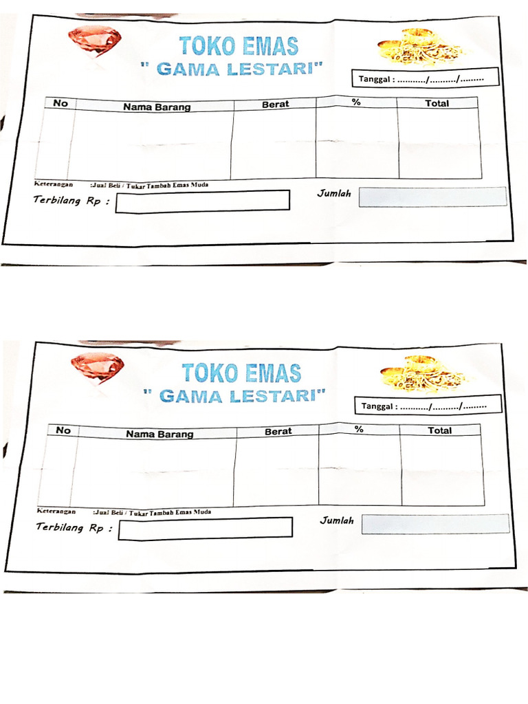 Nota Toko Emas | PDF