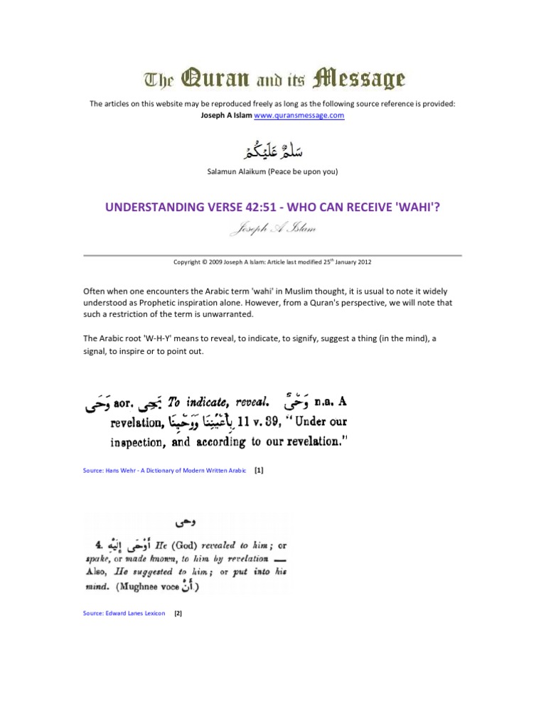 Wahi | Prophets And Messengers In Islam | Prophet