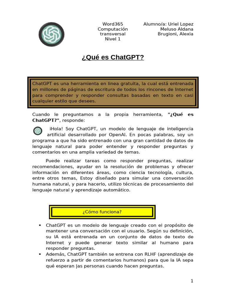 Word 365 Web - TP6 - OBLIGATORIO - INTEGRADOR | PDF | Inteligencia artificial | Inteligencia (IA ...