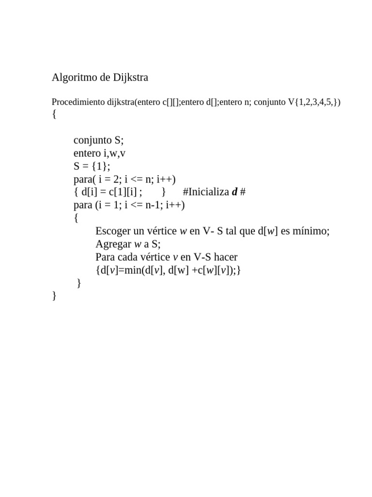 Clase #8 de Algoritmo de Dijkstra | PDF