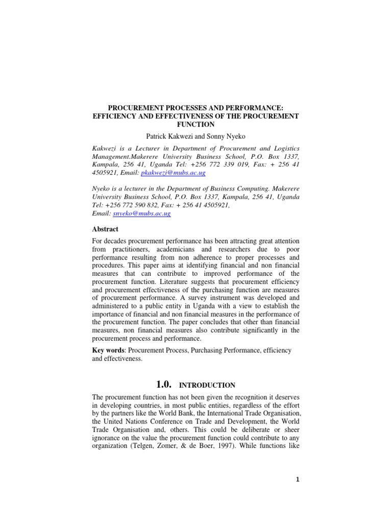 Procurement Notes | PDF