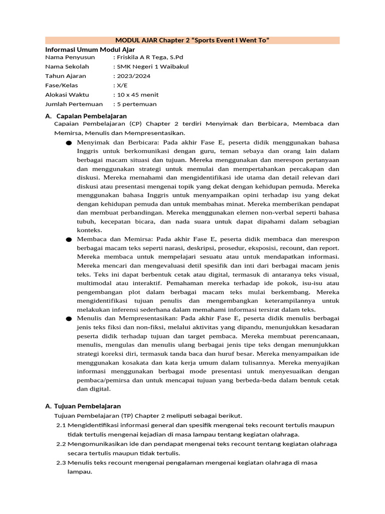 7.2 Modul Ajar Chapter 2 (FIX) | PDF