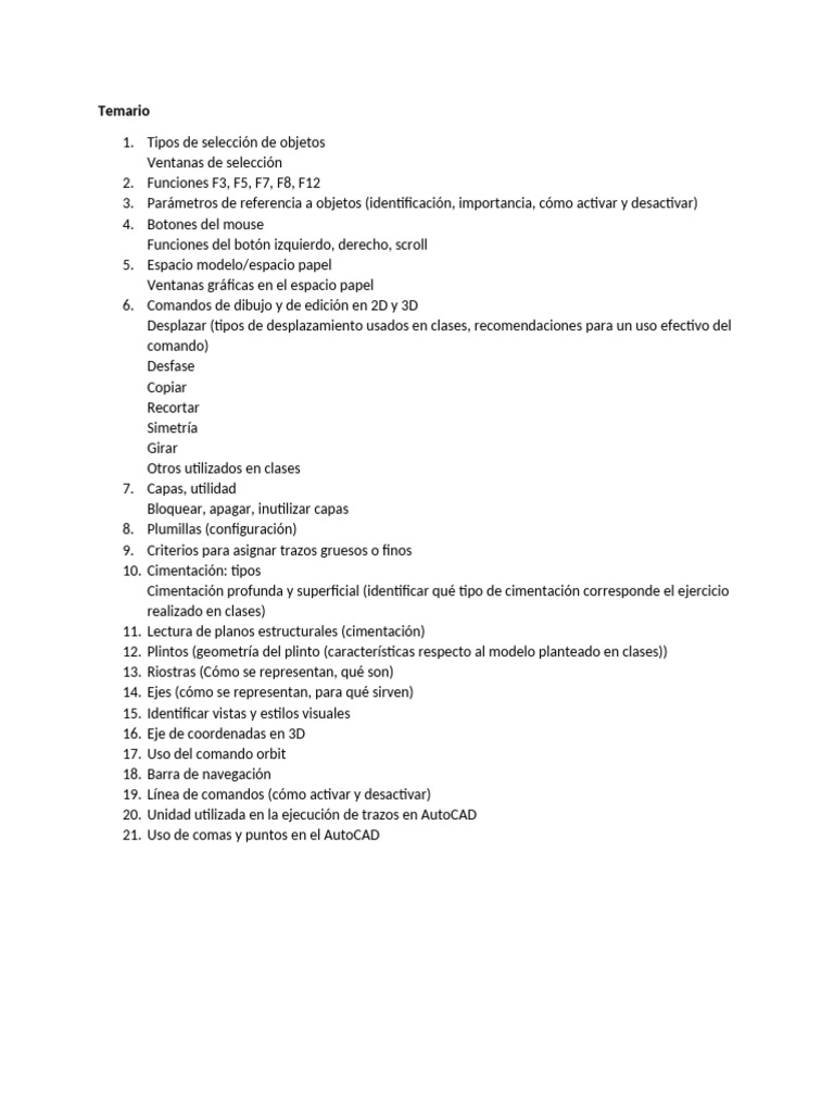 Temario | PDF