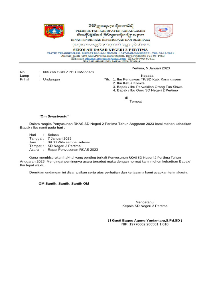 Rapat Penyusunan RKAS | PDF