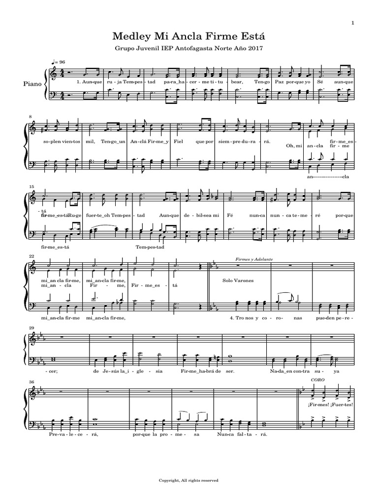 Medley Mi Ancla Firme Está | PDF