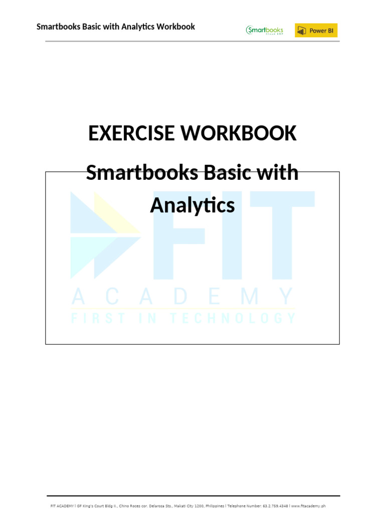 Smartbooks Basic With Analytics - Workbook - V2023 | PDF | Cloud Computing | Inventory