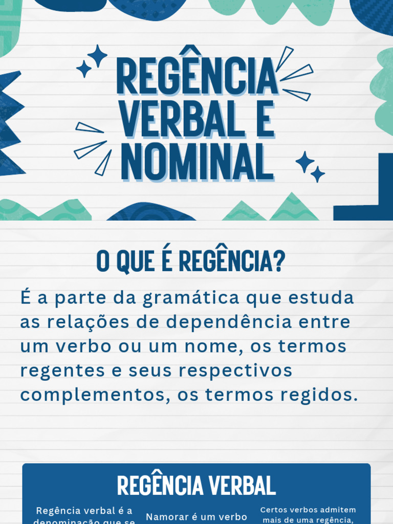 Regência Verbal e Nominal - 20240920 - 084910 - 0000 | PDF | Assunto ...