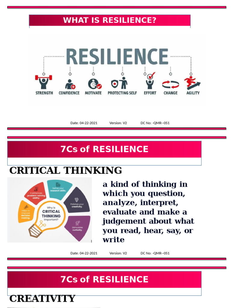 7Cs of Resiliency | PDF | Psychological Resilience | Critical Thinking