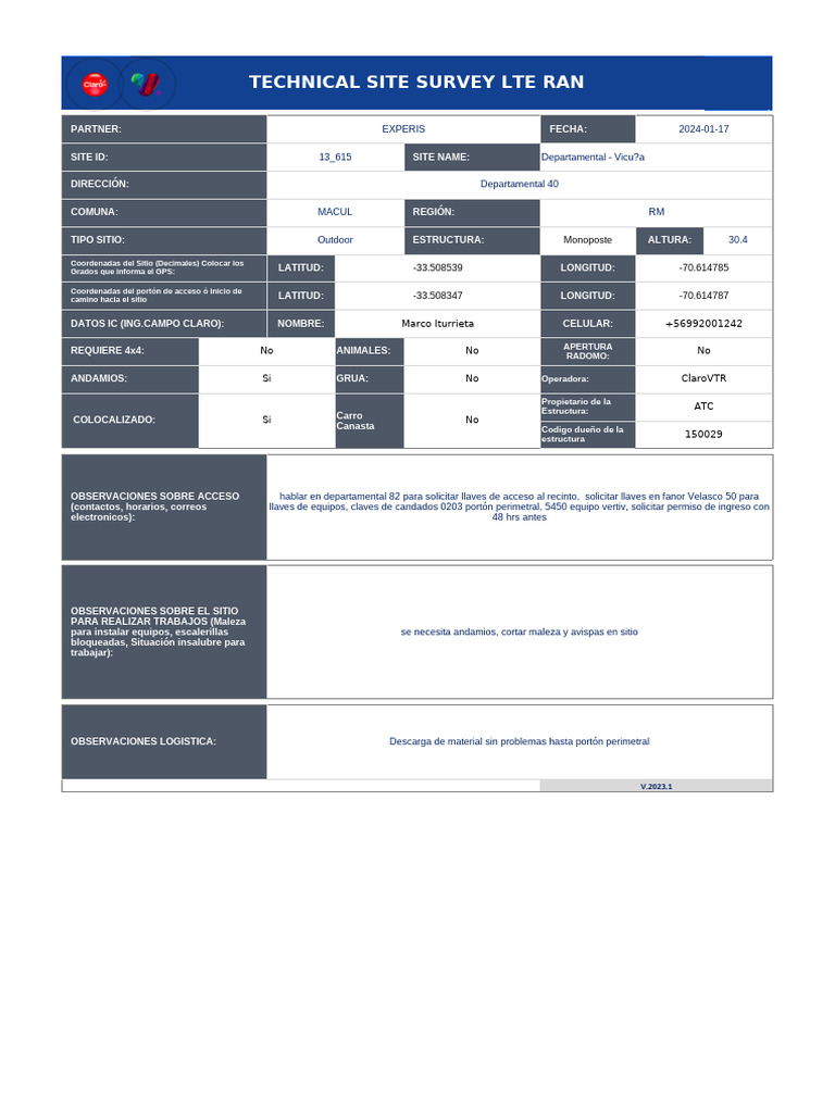 13 - 615-Departamental - Vicu - A - TSSR - Rev 0 | PDF | 3 G | 4 G