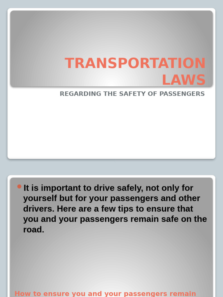 Transportation Laws 2 | PDF | Traffic | Traffic Collision