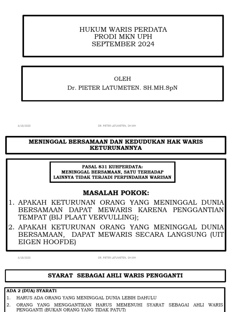 Bahan Uts Hukum Waris | PDF