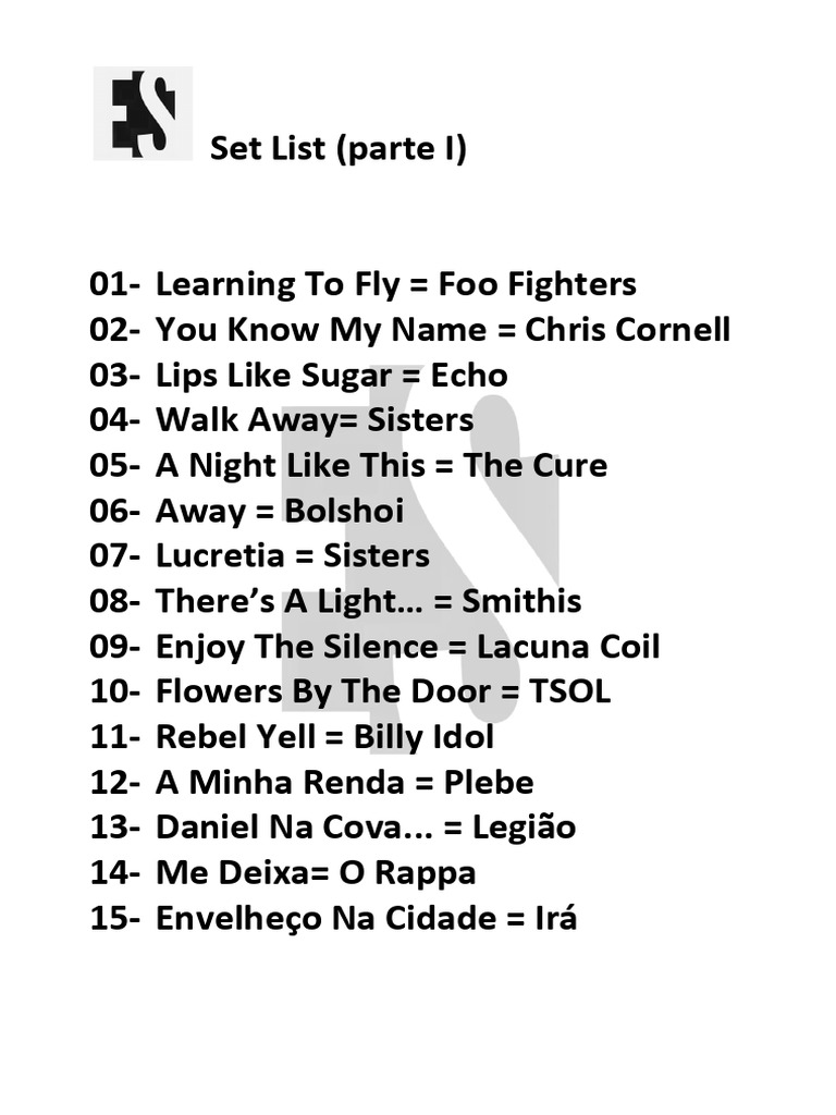 Set List 3 | PDF