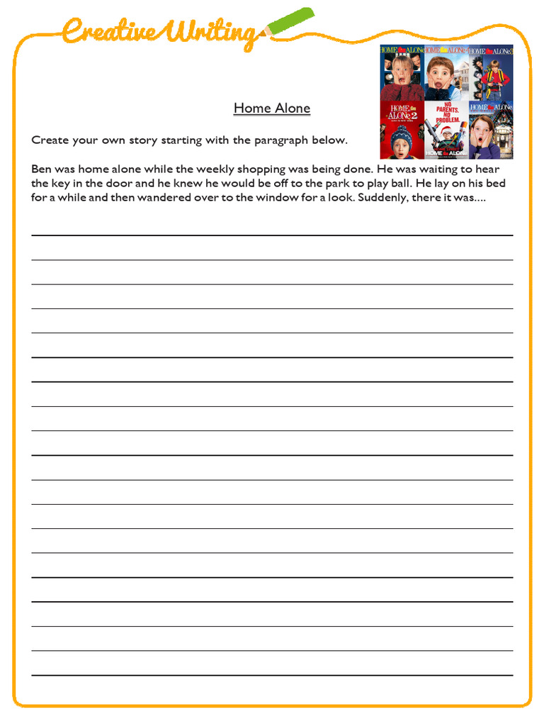 Home Alone: A Creative Writing Prompt | PDF | Mystery, Thriller & Crime ...
