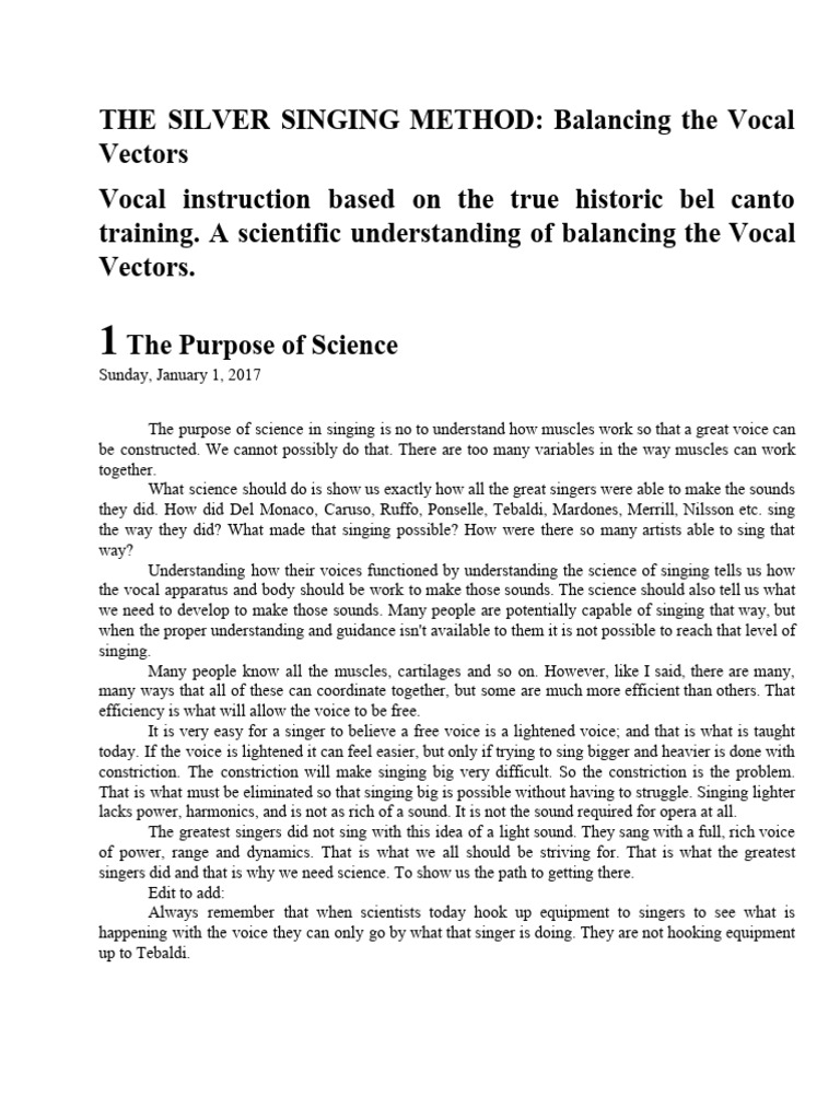 Silver Blog Posts | PDF | Singing | Human Voice