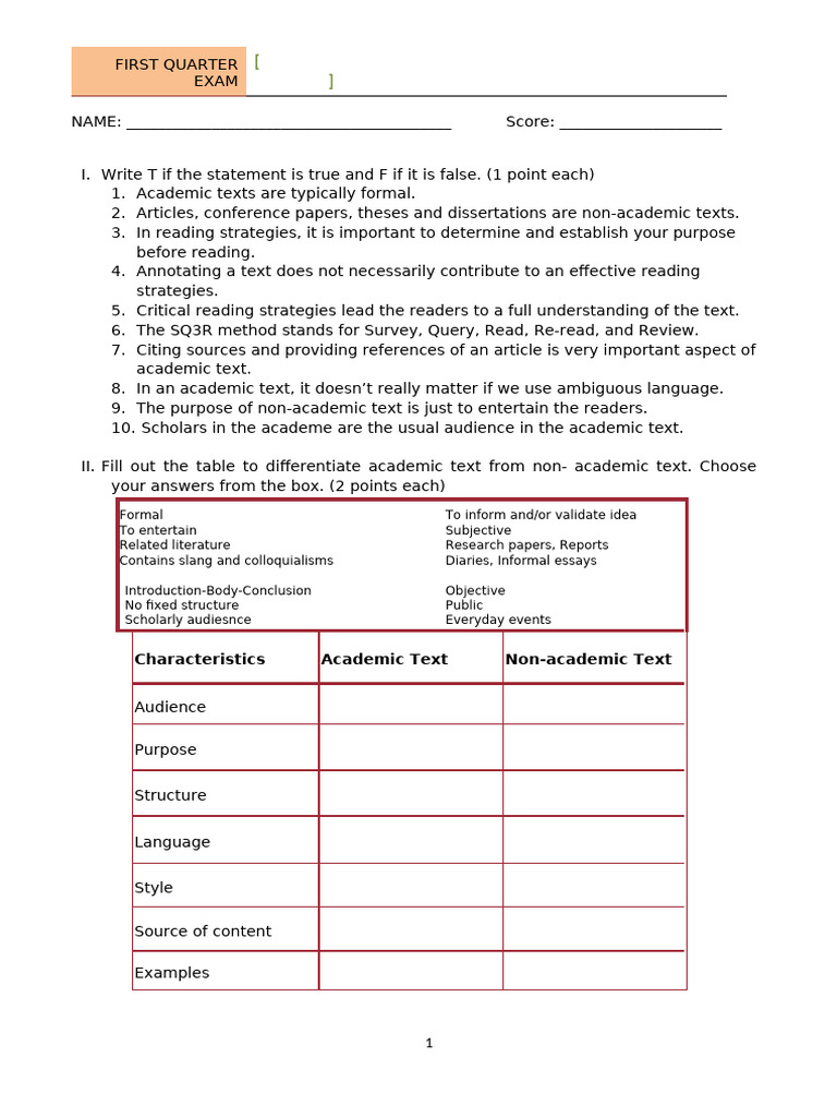 EAPP 1st Quarter | PDF