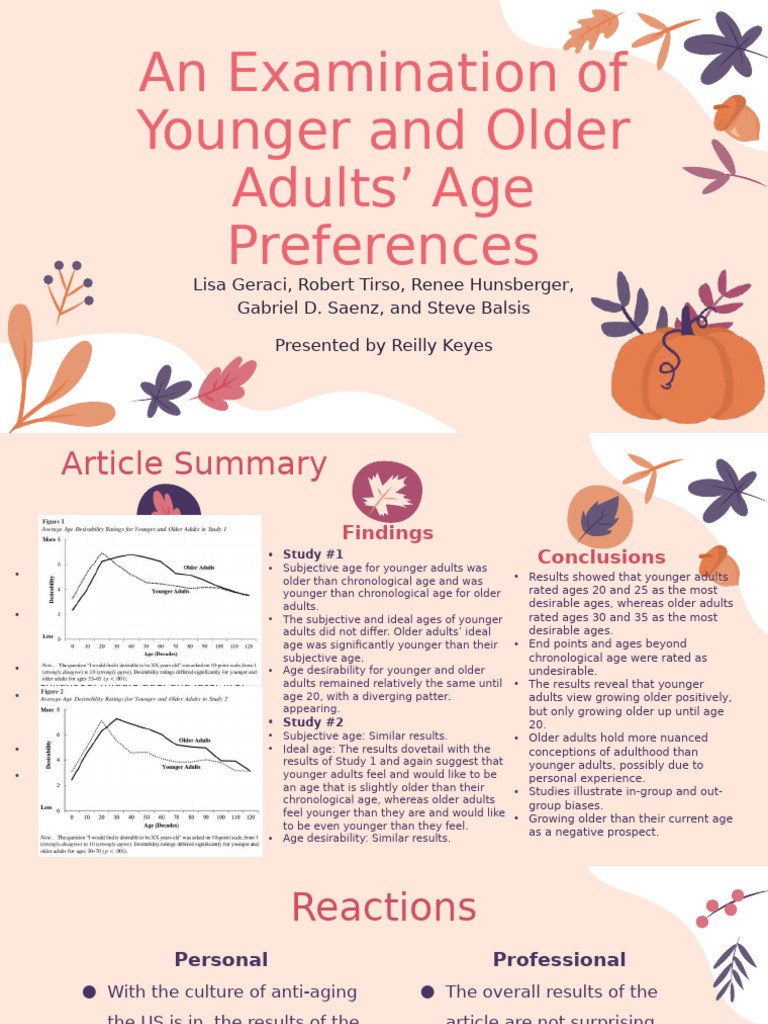 Age Preferences Across Generations | PDF | Ageism | Psychological Concepts