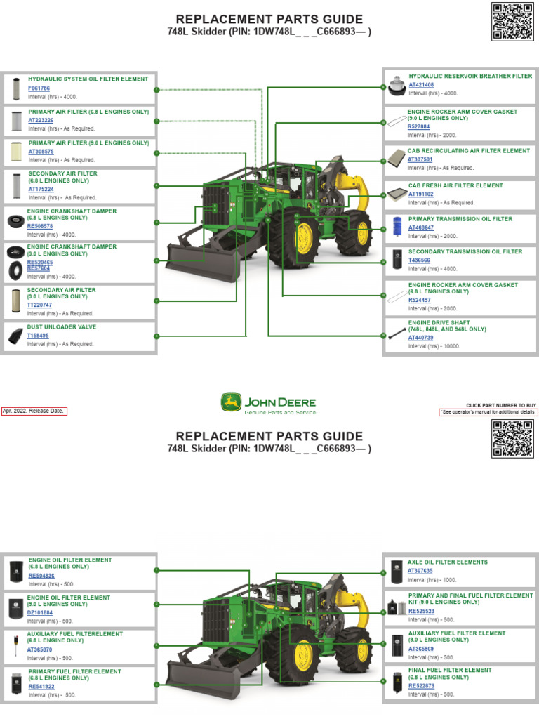 748L Skidder Maintenance Parts Guide | PDF | Motor Oil | Manual ...