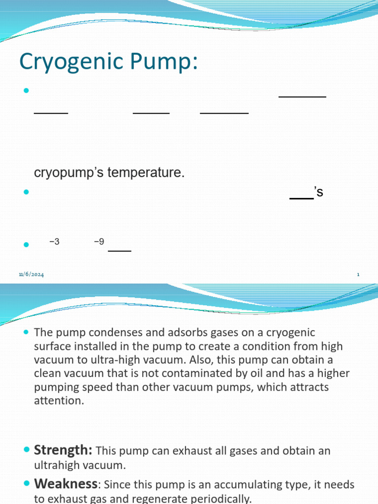 Cryogenic Pumpand Gauges | PDF | Pressure Measurement | Pressure