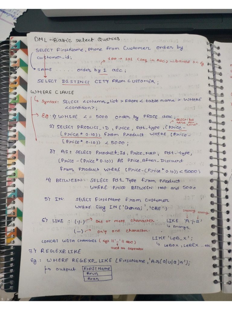 SELECT Queries and AGGREGATE Function | PDF