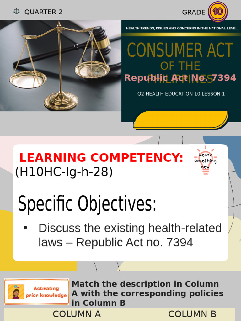 Health Laws for Grade 10 Students | PDF | Alternative Medicine