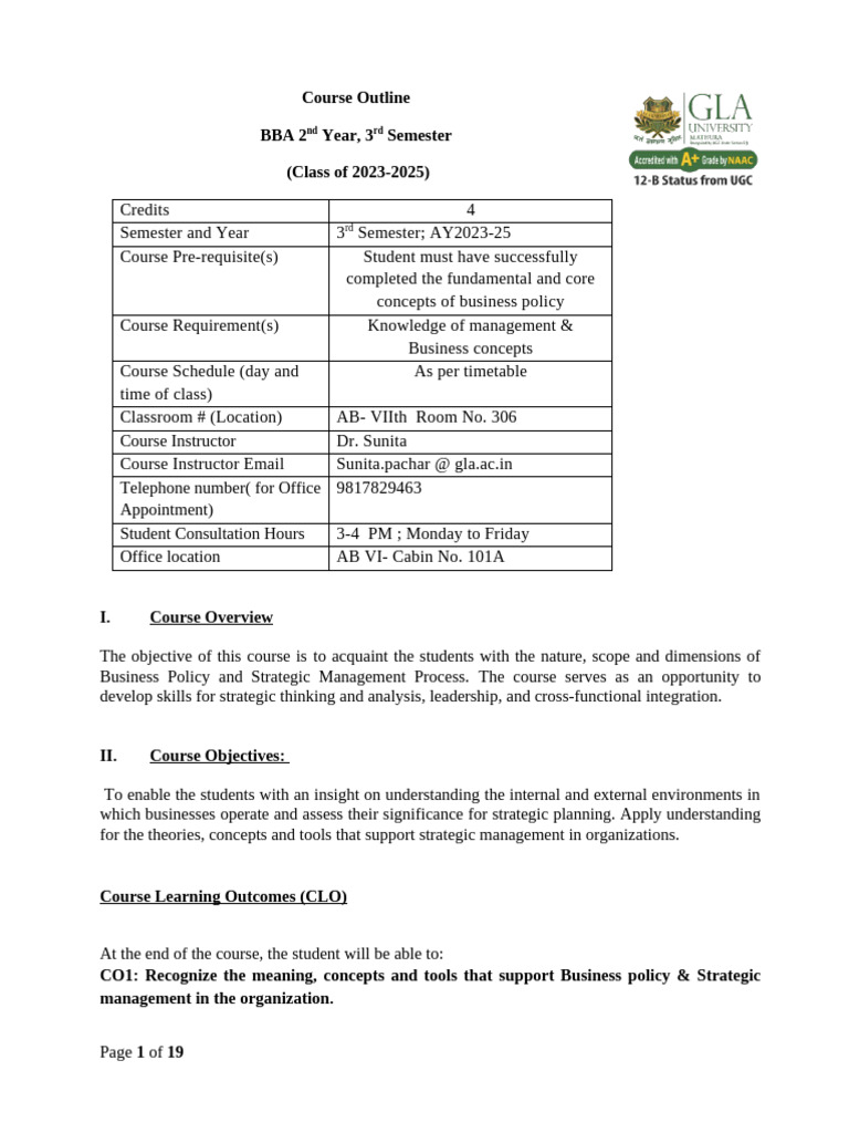 LDP Business Policy | PDF | Strategic Management | Strategic Planning
